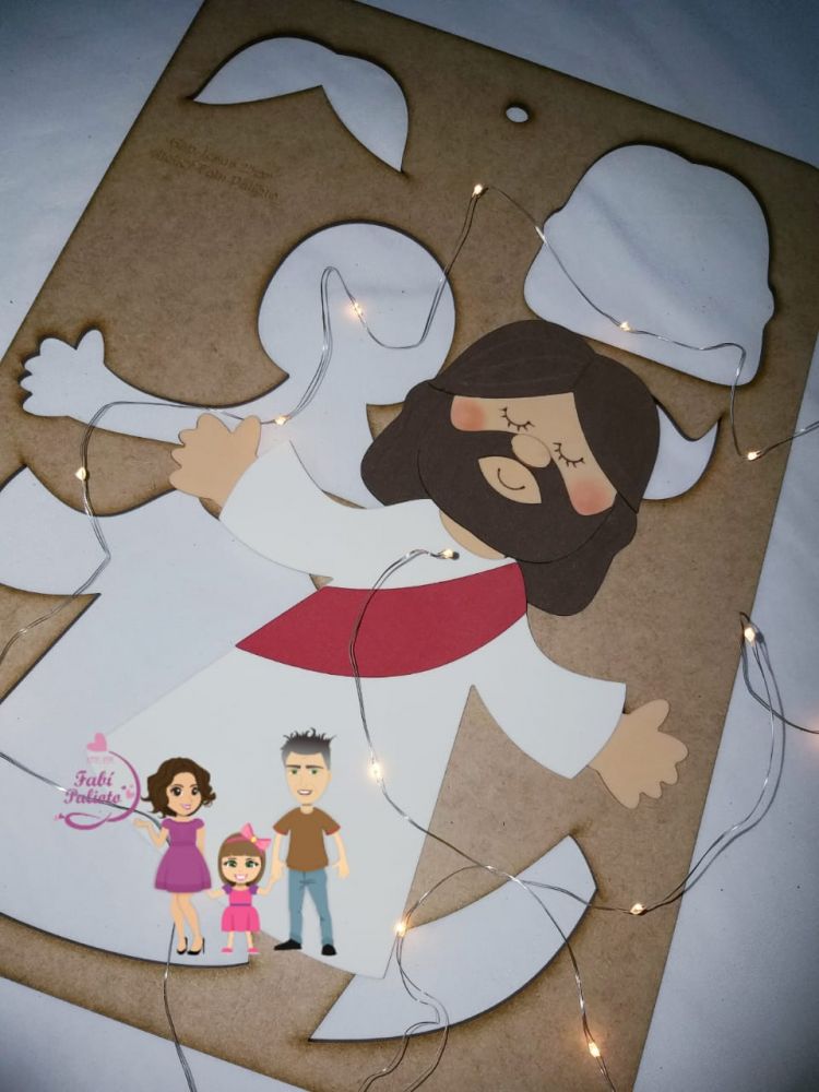 Atelier Fabi Palioto - G284 Gabarito de Moldes em MDF Jesus 25cm