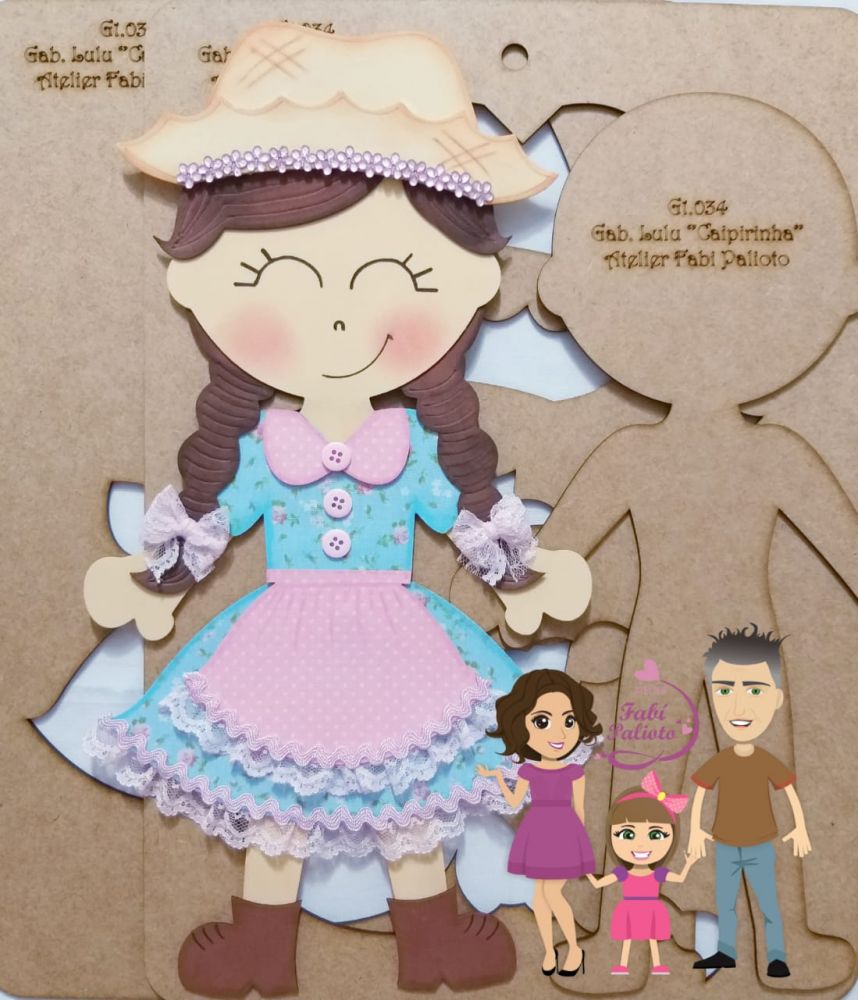 Atelier Fabi Palioto - G1.037 Gabarito de Moldes em MDF Coleção Festerê ...