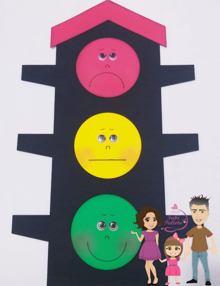 Atelier Fabi Palioto - G1.052 Gabarito de Moldes em MDF Semáforo do ...